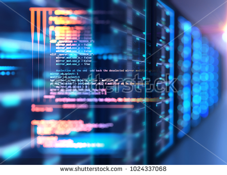 stock-photo-server-room-d-illustration-with-node-base-programming-data ...